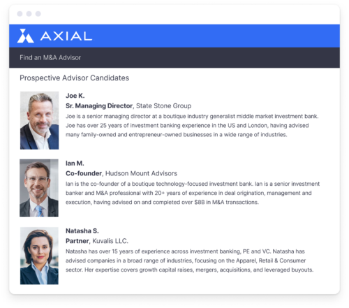 M&A and Capital Raising Platform for the Middle Market | Axial