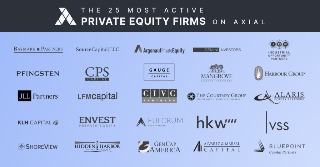 The 25 Most Active Private Equity Firms on Axial